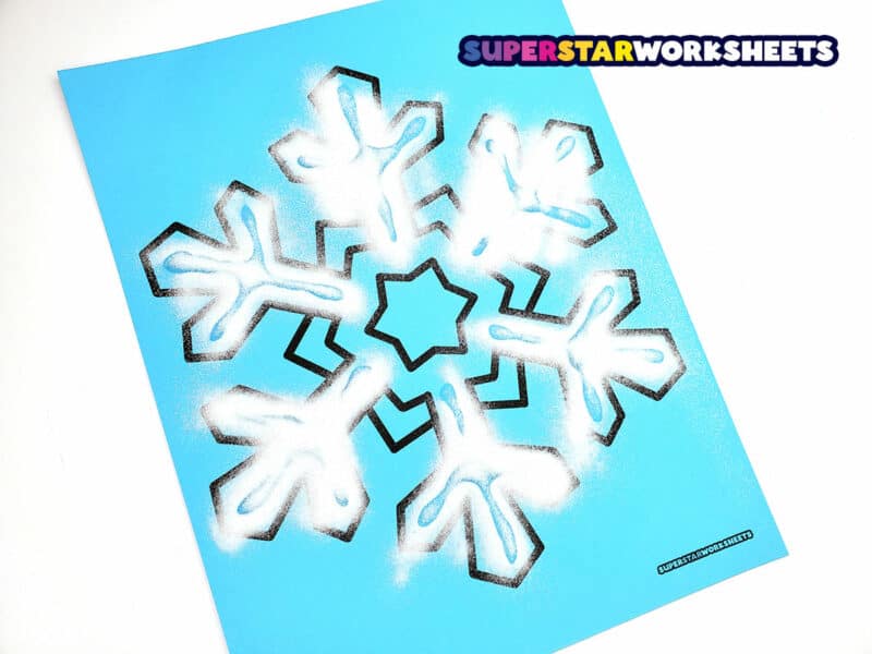 Glitter Snowflake Craft - Superstar Worksheets