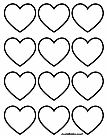 Heart Template (Free Printables) - Superstar Worksheets