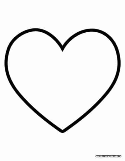 Heart Template (Free Printables) - Superstar Worksheets