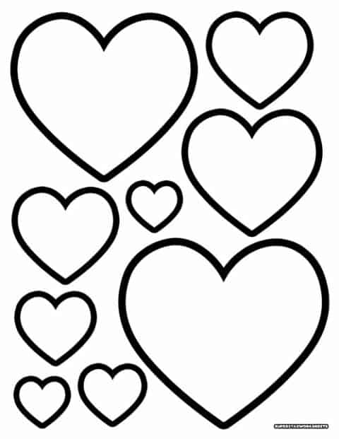 Heart Template (Free Printables) - Superstar Worksheets