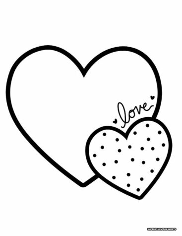Heart Coloring Pages - Superstar Worksheets