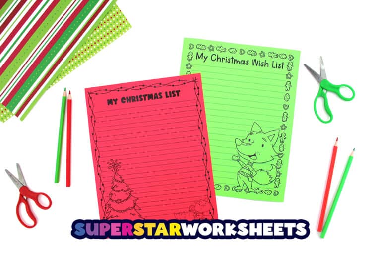 Christmas List Template (Free Printables) - Superstar Worksheets