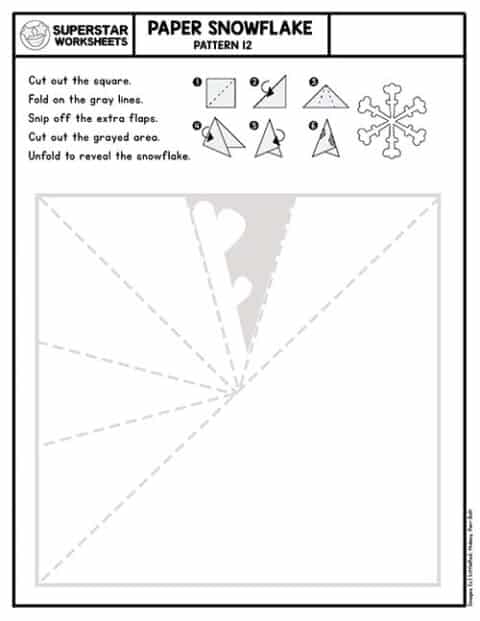 12 Free Paper Snowflake Templates - Superstar Worksheets