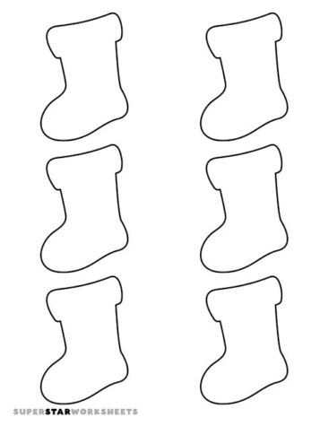 Christmas Stocking Template (Free Printables) - Superstar Worksheets