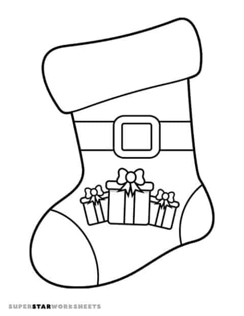 Christmas Stocking Template (Free Printables) - Superstar Worksheets