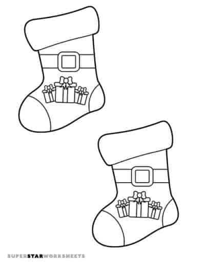 Christmas Stocking Template (Free Printables) - Superstar Worksheets
