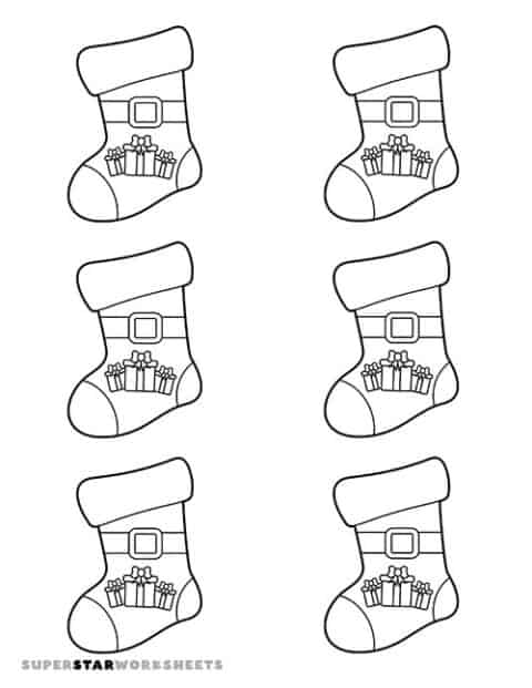 Christmas Stocking Template (Free Printables) - Superstar Worksheets