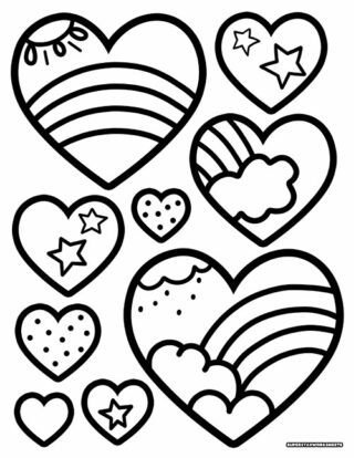 Heart Coloring Pages (Free Printables) - Superstar Worksheets