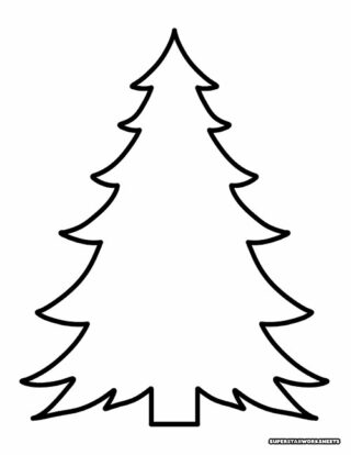 Christmas Tree Template (Free Printables) - Superstar Worksheets