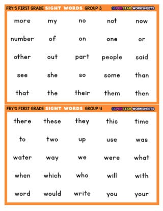 Fry Sight Word Assessment - Superstar Worksheets