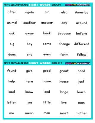 Fry Sight Word Assessment - Superstar Worksheets