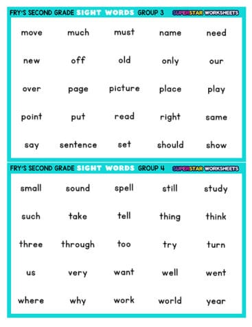 Fry Sight Word Assessment - Superstar Worksheets