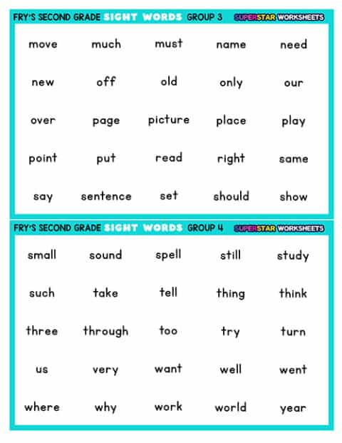 Fry Sight Word Assessment - Superstar Worksheets