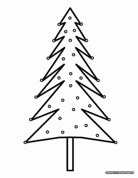 Christmas Tree Coloring Pages (Free Printables) - Superstar Worksheets