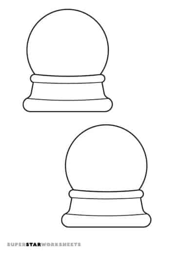 Snow Globe Templates (Free Printables) - Superstar Worksheets