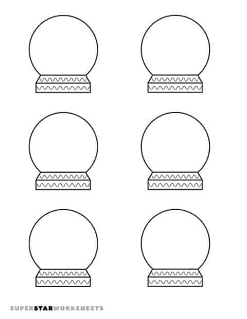 Snow Globe Templates (Free Printables) - Superstar Worksheets