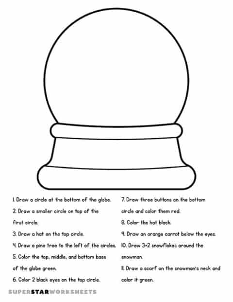 Snow Globe Templates (Free Printables) - Superstar Worksheets