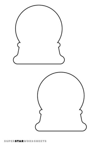 Snow Globe Templates (Free Printables) - Superstar Worksheets