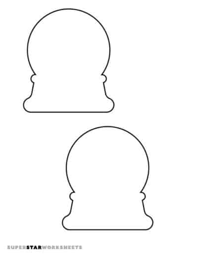 Snow Globe Templates (Free Printables) - Superstar Worksheets
