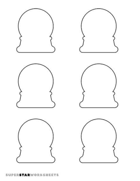 Snow Globe Templates (Free Printables) - Superstar Worksheets