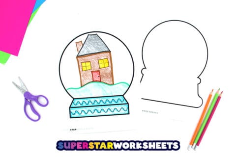 Snow Globe Templates (Free Printables) - Superstar Worksheets