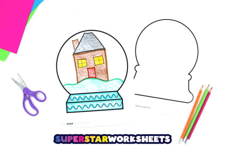 Snow Globe Templates (Free Printables) - Superstar Worksheets