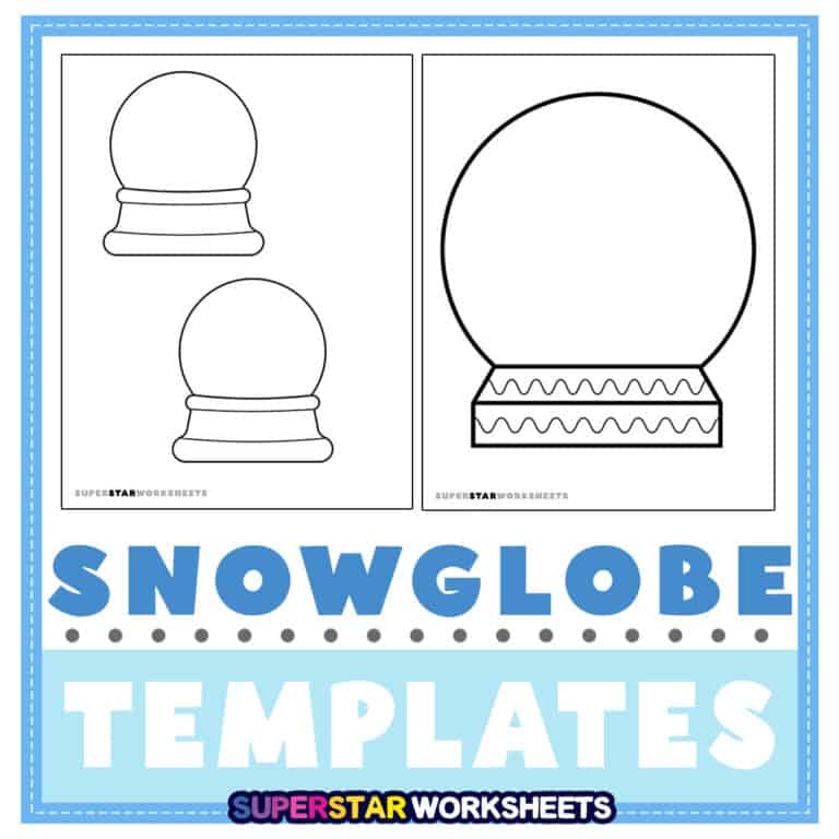 Snow Globe Templates (Free Printables) - Superstar Worksheets