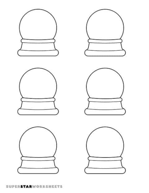 Snow Globe Templates (Free Printables) - Superstar Worksheets