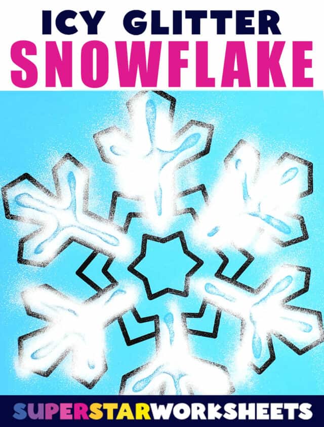 Glitter Snowflake Craft - Superstar Worksheets