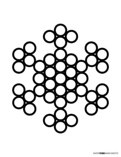 Bingo Dab & Dot Snowflakes Craft - Superstar Worksheets