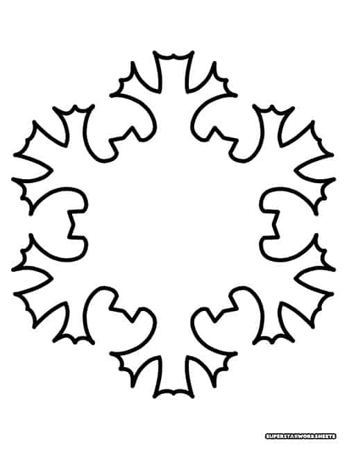 Frozen Snowflake Template