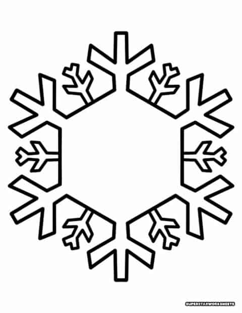 Snowflake Templates - Superstar Worksheets