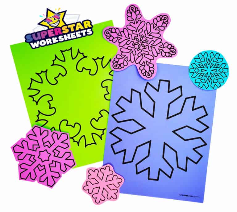 Snowflake Templates - Superstar Worksheets