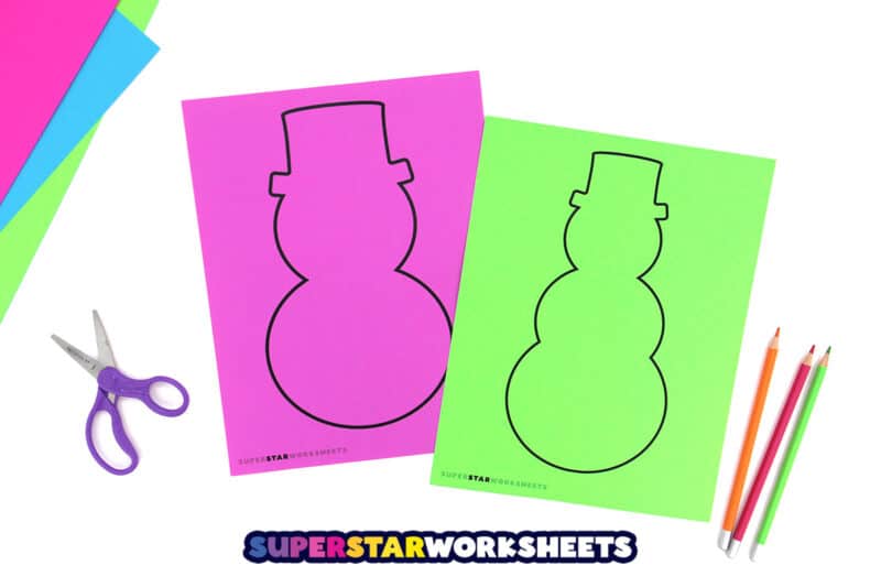 Snowman Templates - Superstar Worksheets