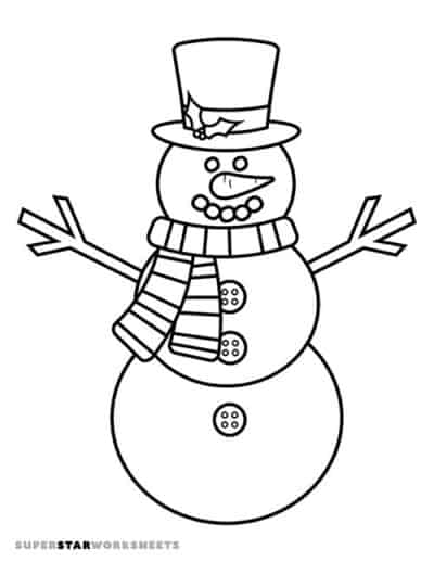 Snowman Templates (Free Printables) - Superstar Worksheets