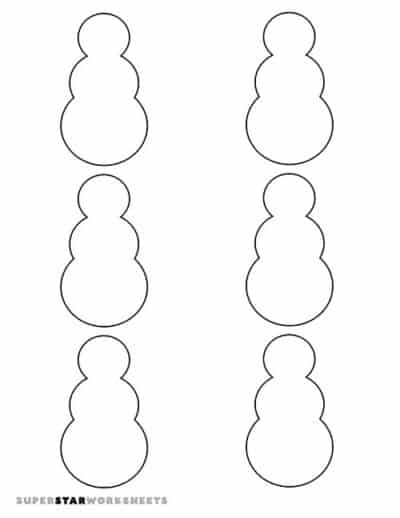 Snowman Templates - Superstar Worksheets