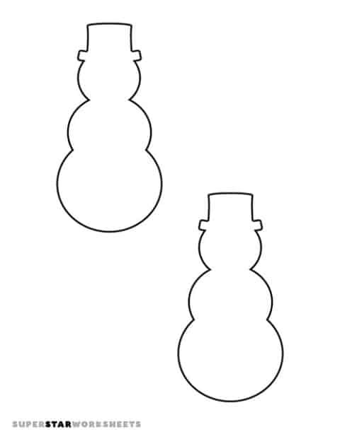 Snowman Templates - Superstar Worksheets