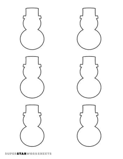Snowman Templates - Superstar Worksheets