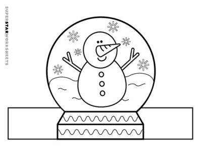Snow Globe Templates (Free Printables) - Superstar Worksheets