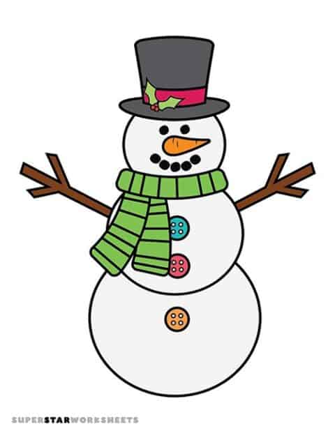 Snowman Templates (Free Printables) - Superstar Worksheets