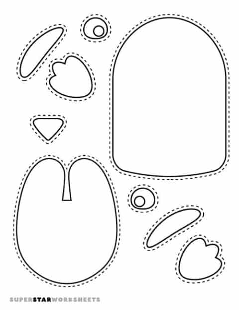 Penguin Template (Free Printables) - Superstar Worksheets