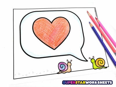 Valentine's Day Coloring Pages - Superstar Worksheets