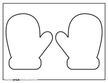 Mittens Template (Free Printables) - Superstar Worksheets