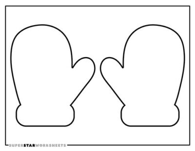 Mittens Template (Free Printables) - Superstar Worksheets