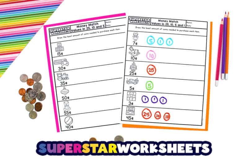 Money Worksheets (Free Printables) - Superstar Worksheets