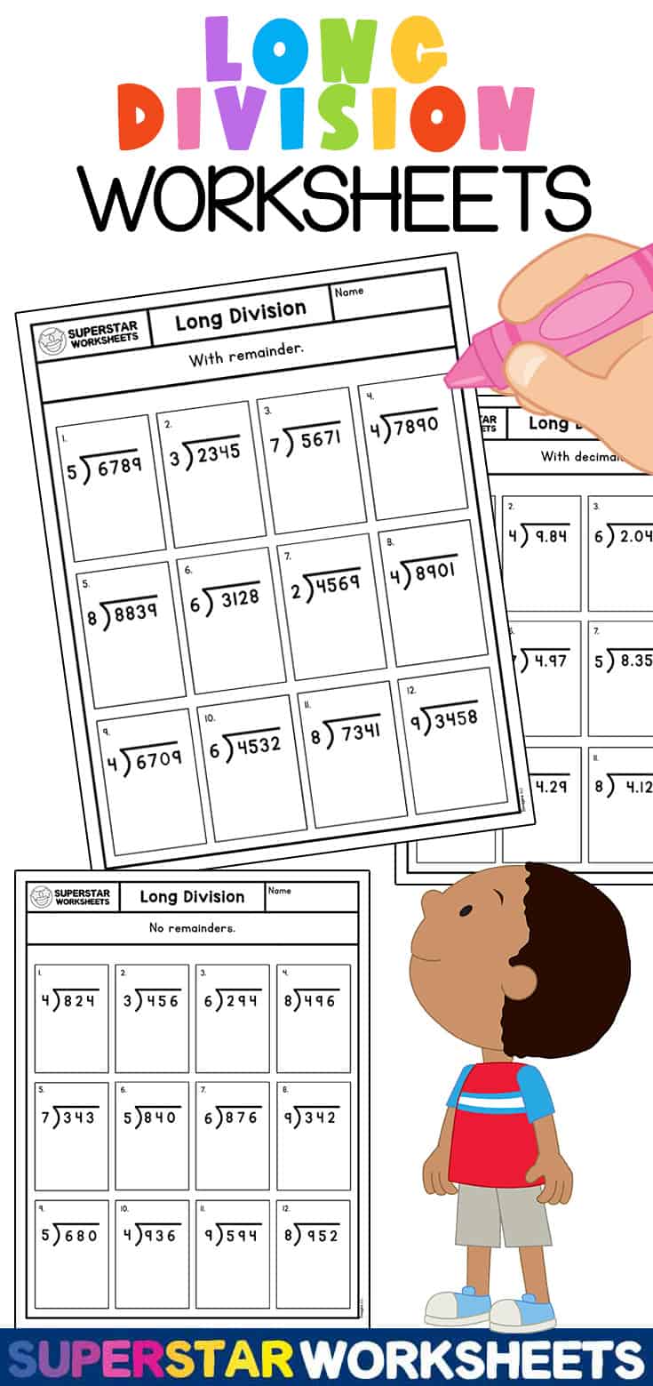 Long Division Worksheets Superstar Worksheets