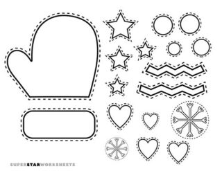Mittens Template (Free Printables) - Superstar Worksheets