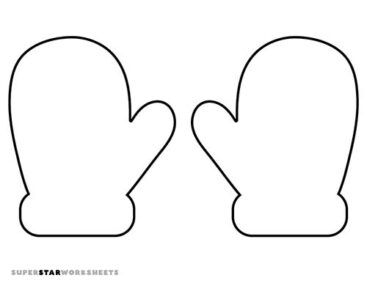 Mittens Template (Free Printables) - Superstar Worksheets