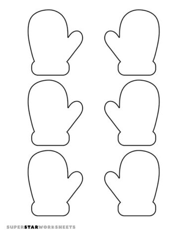 Mittens Template (Free Printables) - Superstar Worksheets