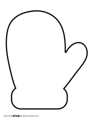 Mittens Template (Free Printables) - Superstar Worksheets